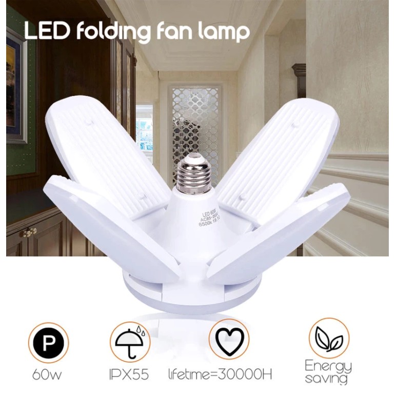 Mini Fan Blade LED Deformable Lamp Adjustable Ceiling Lamp LED Folding ...