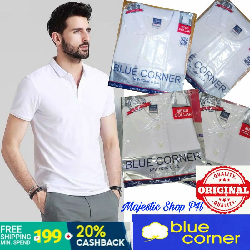Original Blue Corner Polo Shirt Mens/Unisex High Quality Cotton Made XS ...