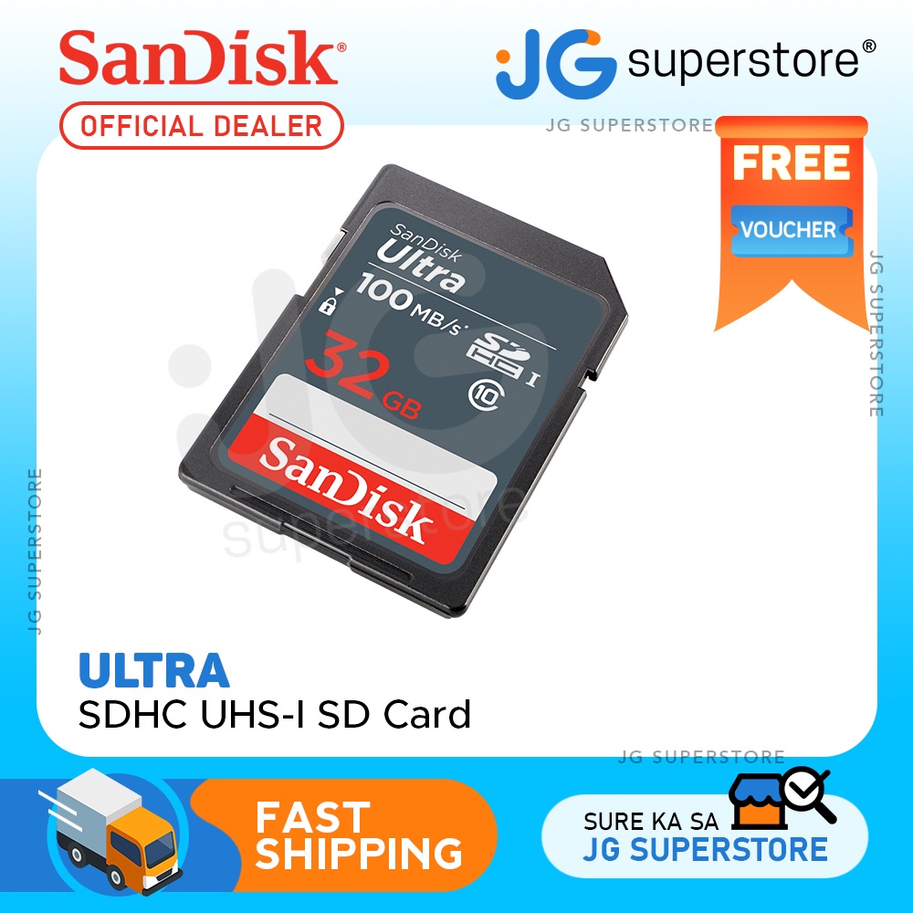 Sandisk Ultra SD Card 32GB UHS-I SDHC Class 10 with 100MB/s Read Speed | SDSDUNR-032G-GN3IN ...