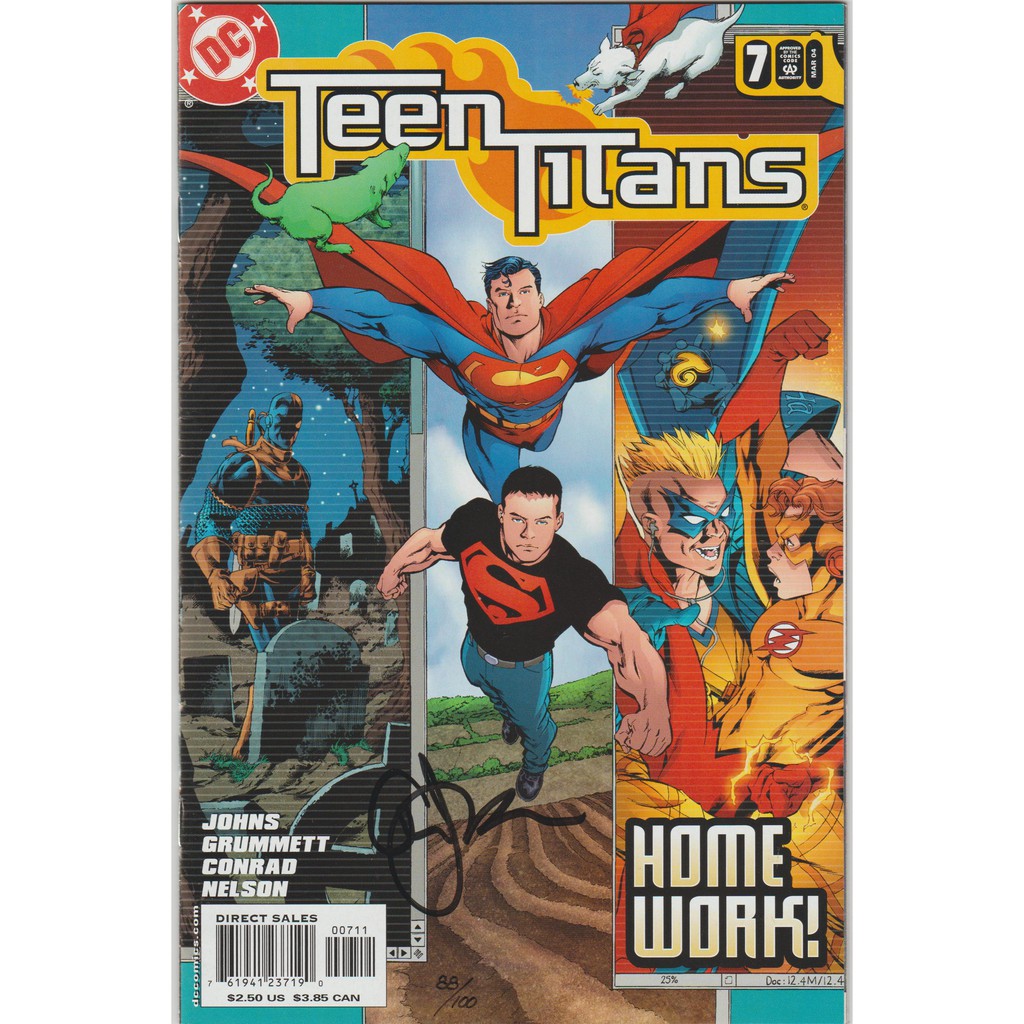 Teen Titans 7, 39 (2004-06) #7 signed by Geoff Johns. Intro Miss ...