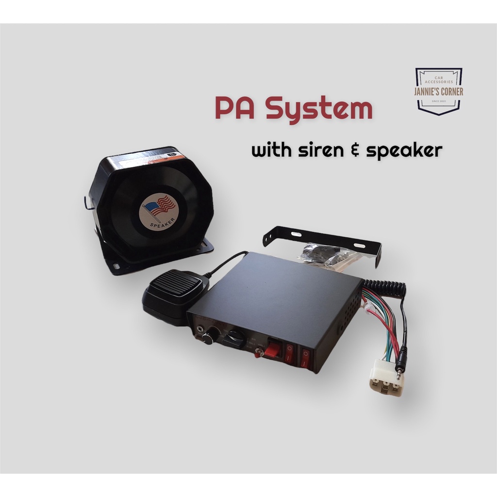 Public Address System (200w) Flat Speaker 12v & 24v | Shopee Philippines