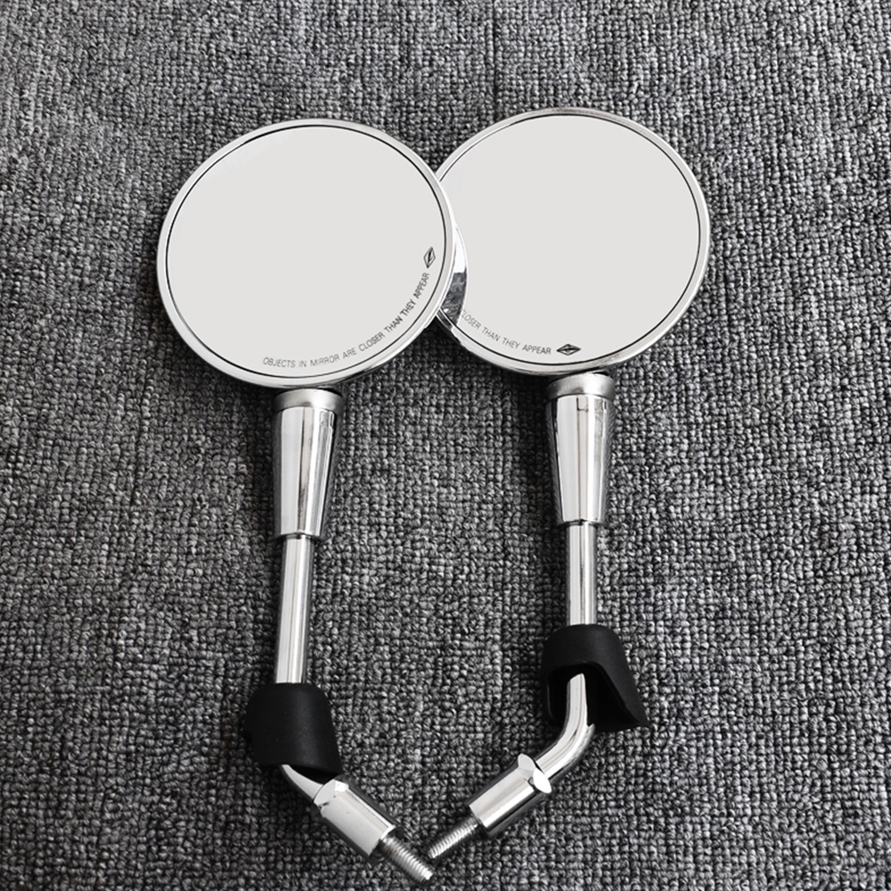 Motorcycle short-quality accessories Short pole Rearview Mirrors Chrome ...