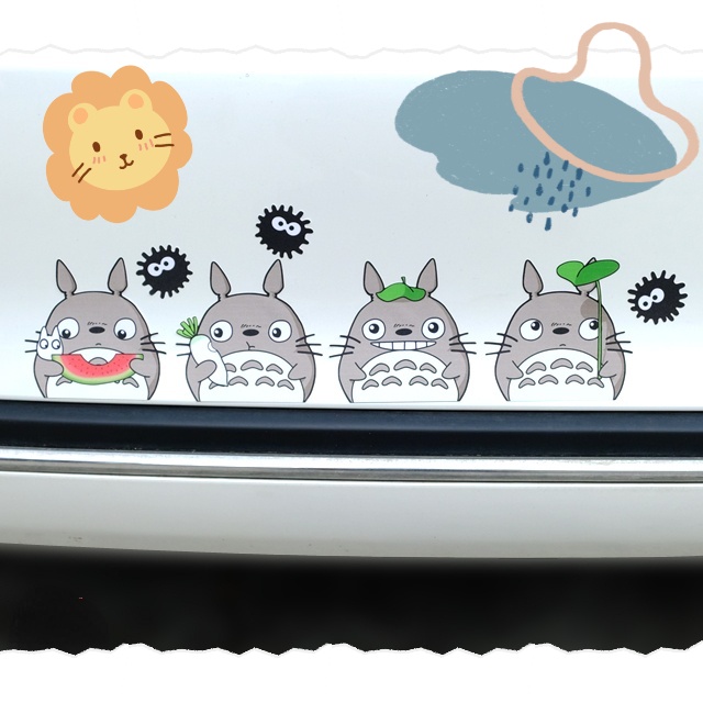 【A4 Size/1 Set !!!】Hayao Miyazaki Anime Series!Totoro Car Stickers ...