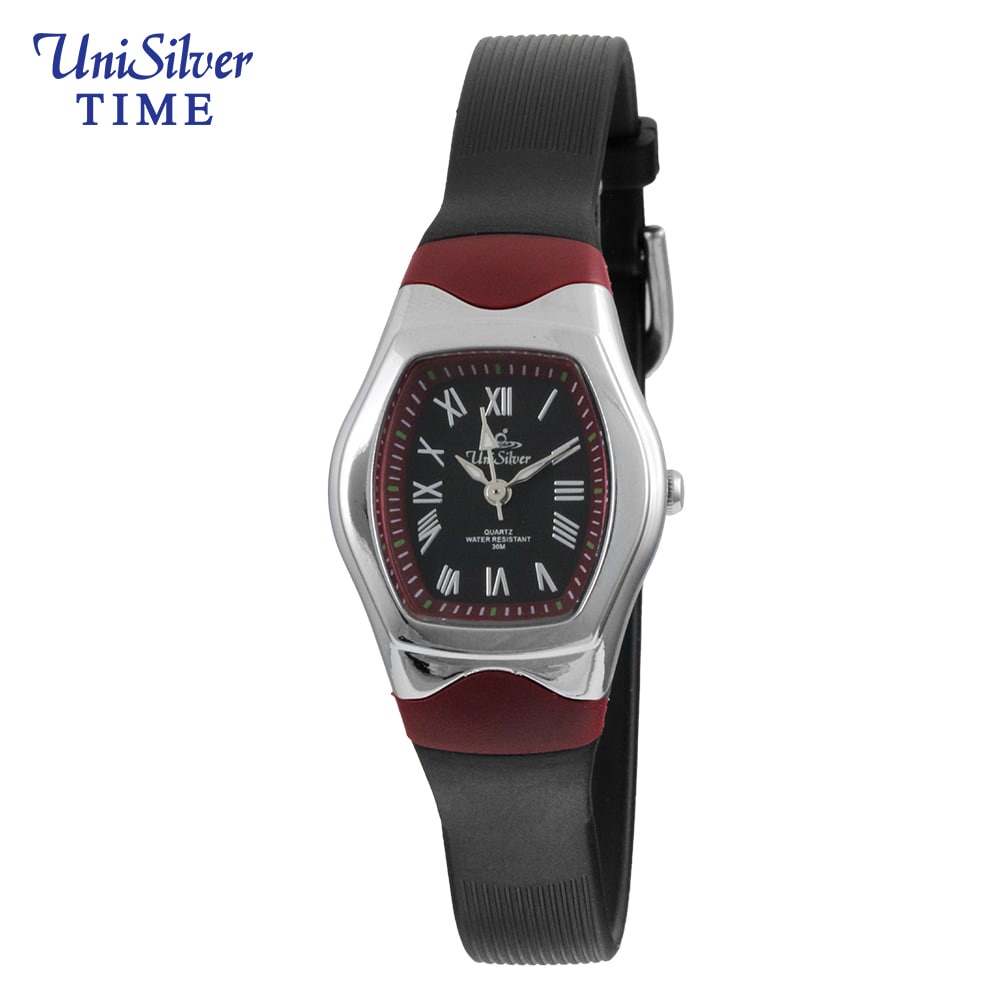 UniSilver TIME Women's Black Analog Rubber Watch KW2731-2553 | Shopee ...