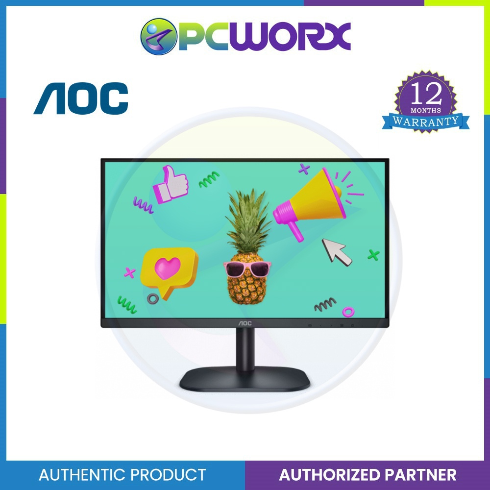 Aoc 24b2xhm 23.8" Fhd Adaptive-Sync 75hz 6ms Va Led Monitor | Shopee ...