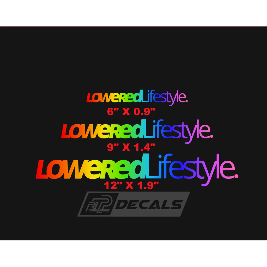 LOWERED LIFESTYLE Sticker for Motorcycle and Car Decals Cut-out ...