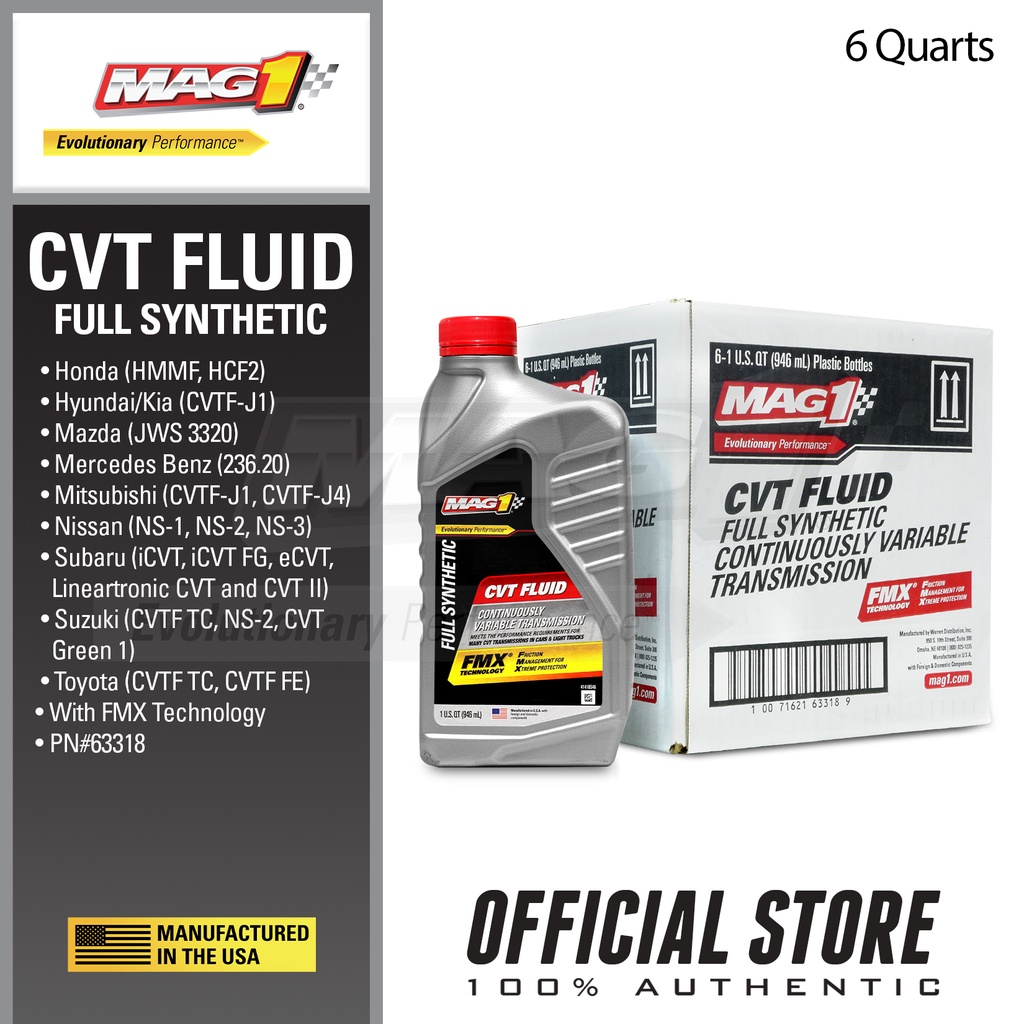 MAG 1 Full Synthetic Continuously Variable Trans Fluid 63318 1 Box ...