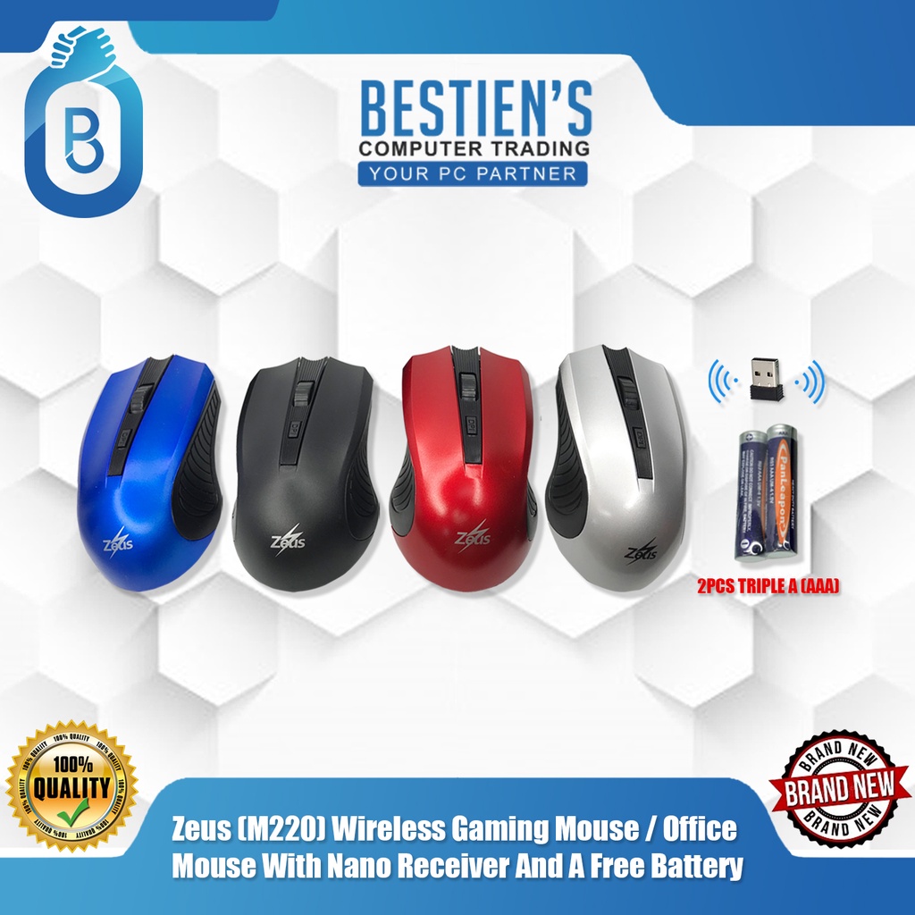 Zeus (M220) Wireless Gaming Mouse / Office Mouse With Nano Receiver And ...