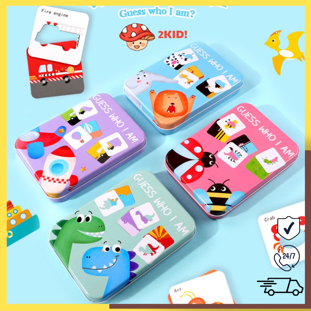 Jigsaw toy finding objects guessing "Who am", Smart game combined with ...