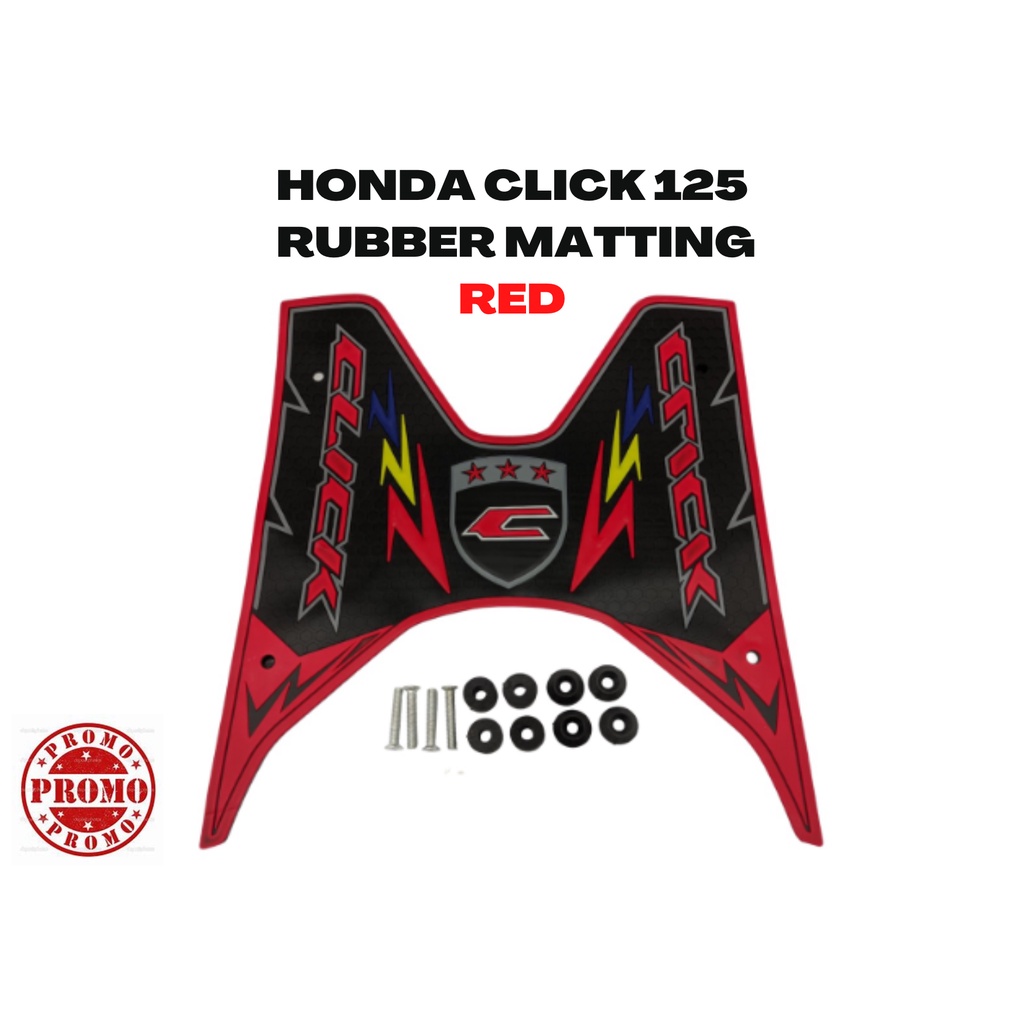 HONDA CLICK 125i RUBBER MATTING RED /HONDA FLOOR MATTING HIGH QUALITY ...