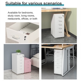 Metal Cabinet With Lock 3/5/6L Unit-Minimalist Home Office Drawer File ...