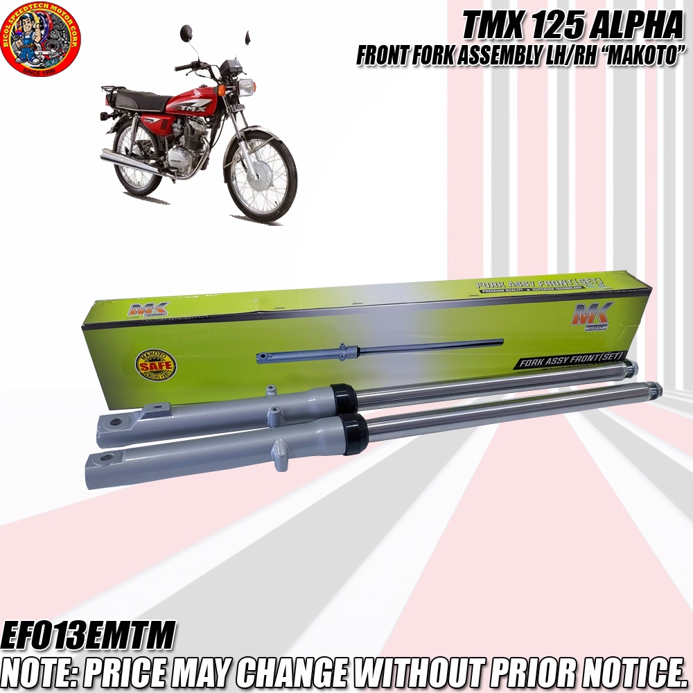 FRONT FORK ASSEMBLY LH/RH "MAKOTO" SET (TMX 125 ALPHA ) (EF013EMTM ...