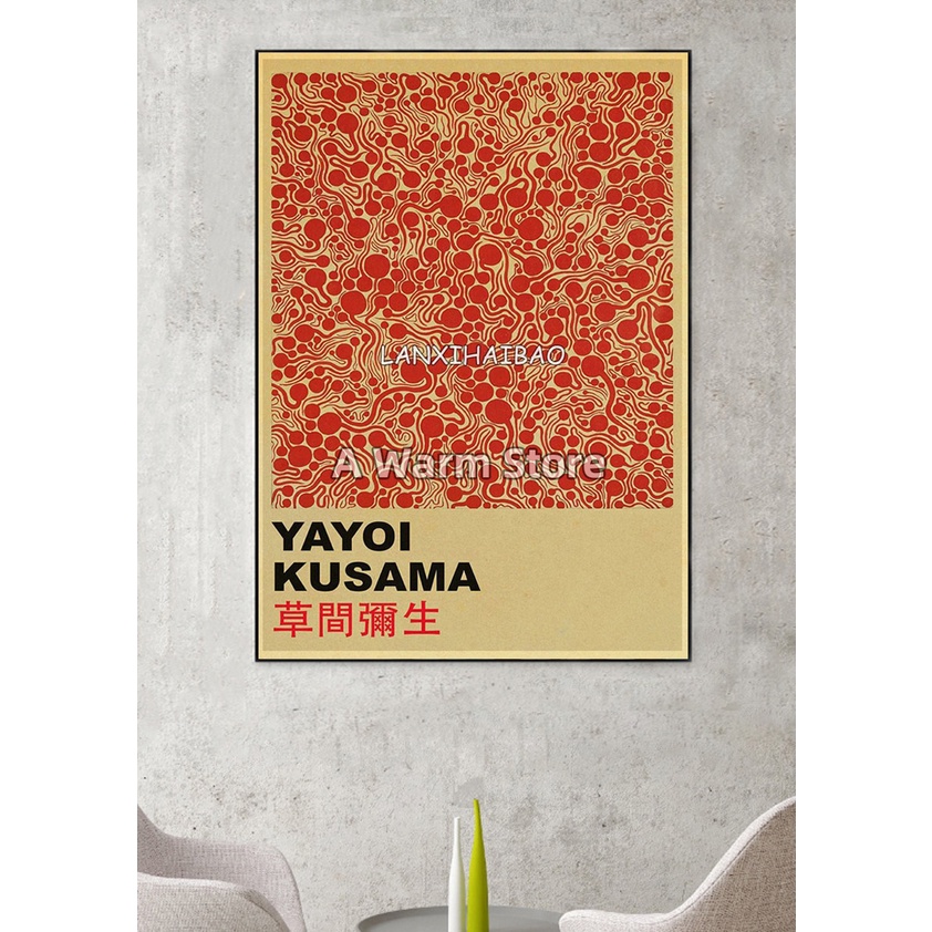 Yayoi Kusama Exhibition Posters and Print Japanese Artist Art Painting ...
