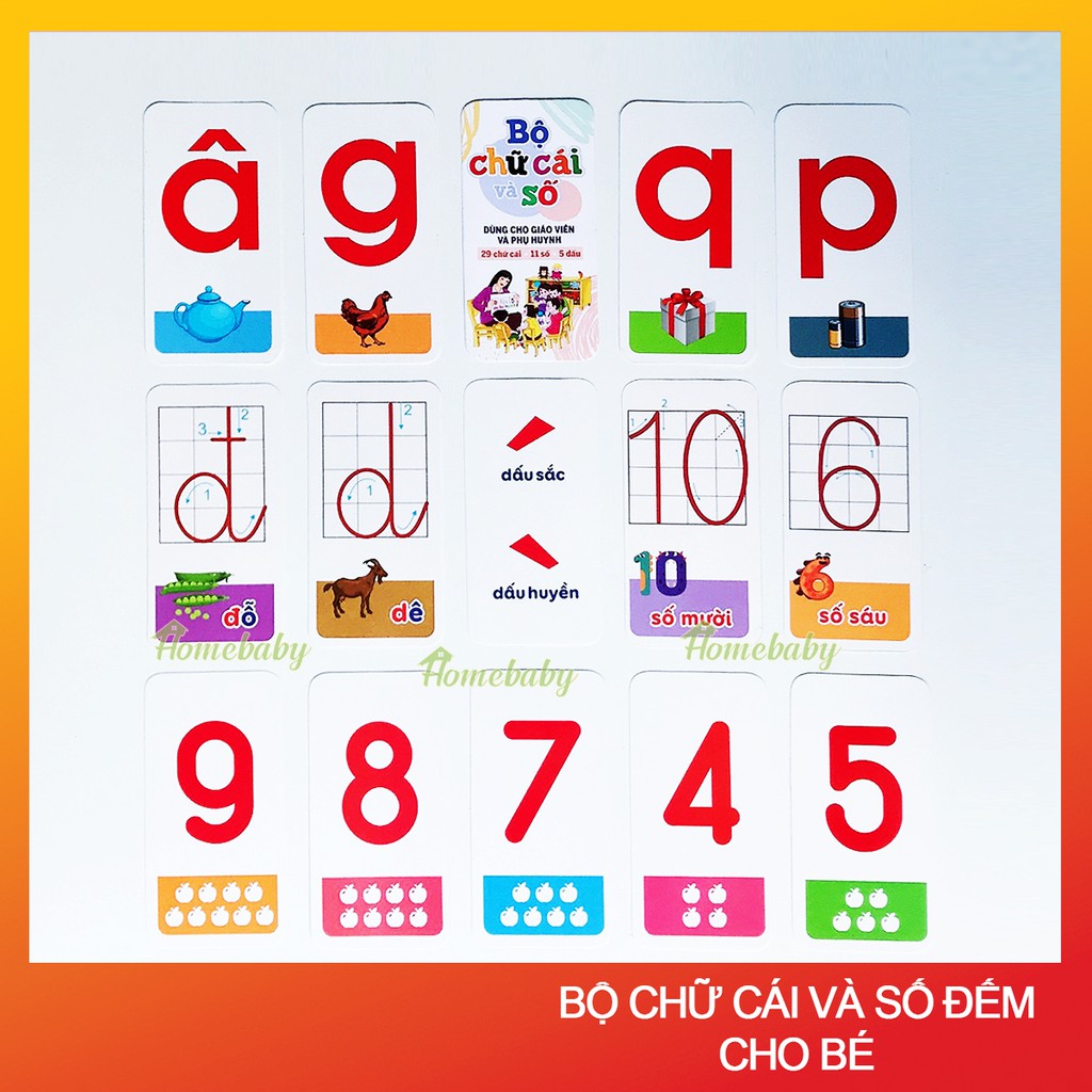 Smart flashcard set of 42 Letters and numbers with bookmarks for ...
