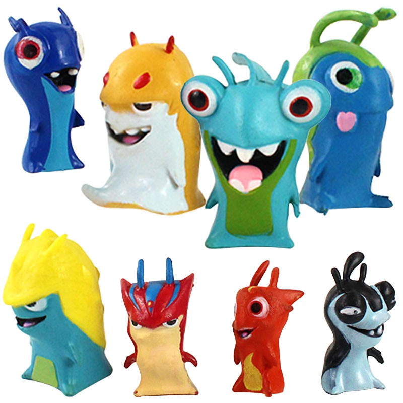 8pcs/set Cartoon Anime Action Figures Toy Mini Slugterra Anime Figures ...