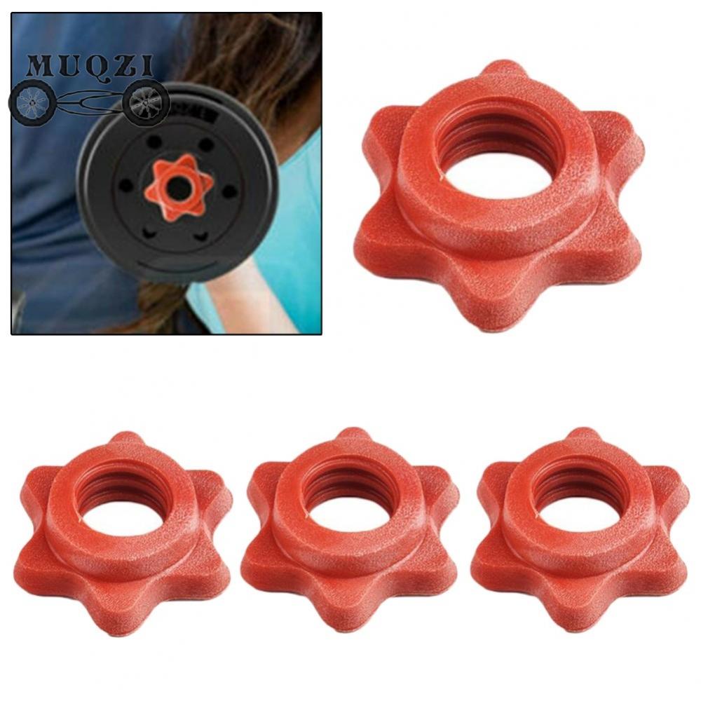 Dumbbell Nut Barbell Clips Dumbbell Lock Nut Plastic Red Screw Spin ...