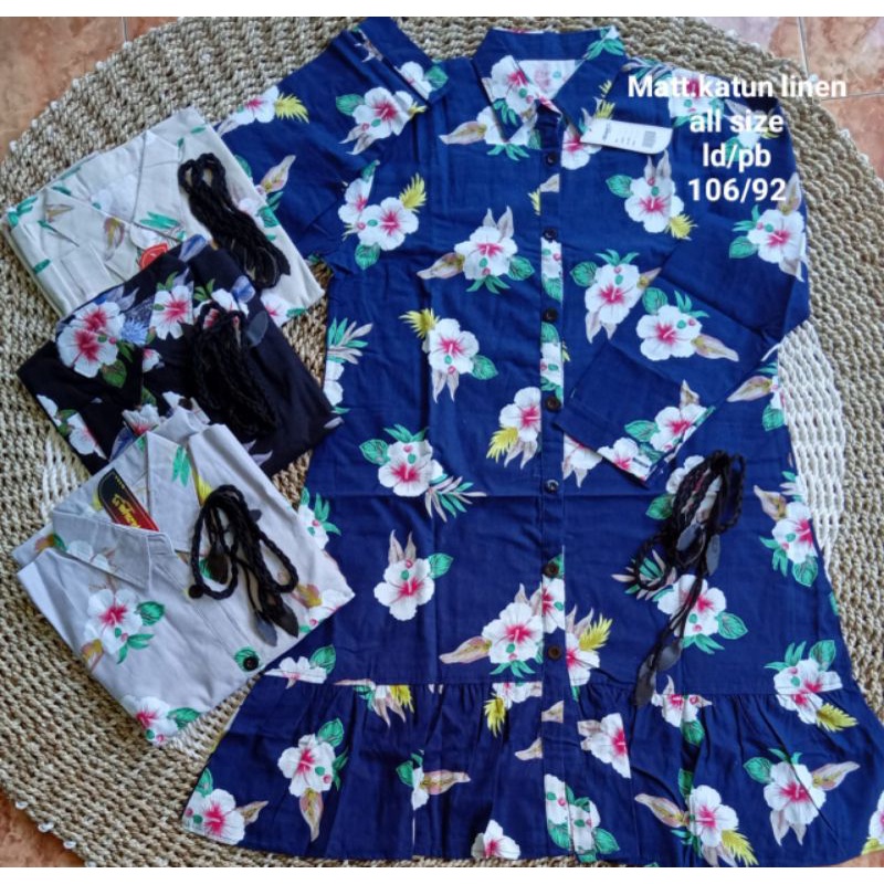 Patterned Linen Tunic (Top Only) | Shopee Philippines