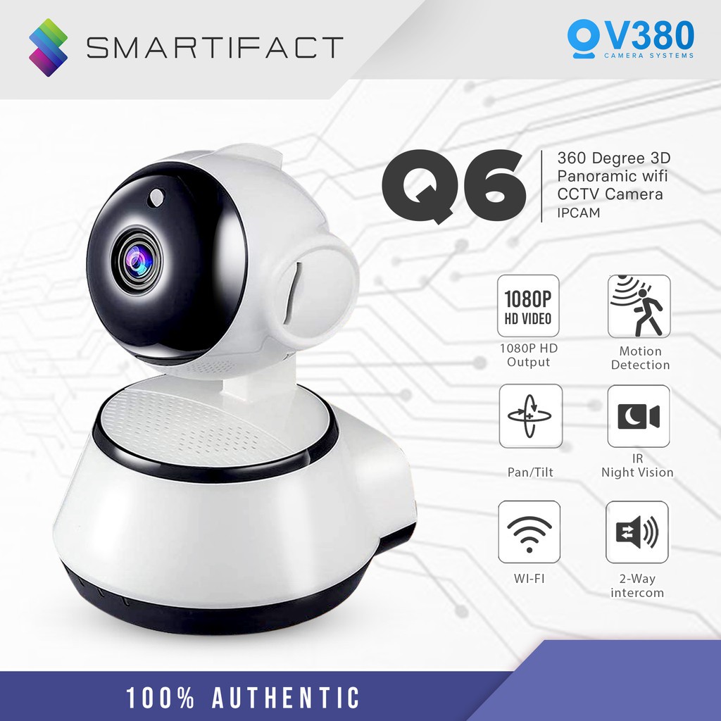 V380 Q6 Pro CCTV Camera Wifi Connect to Cellphone 1080P Smart Home ...