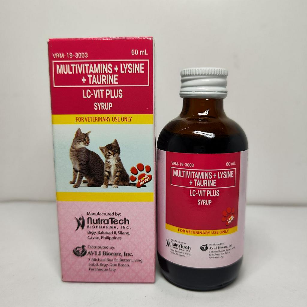 [CL REYES AGRIVET] LC Vit Plus Multivitamins Cat and Kitten Syrup (60ML ...