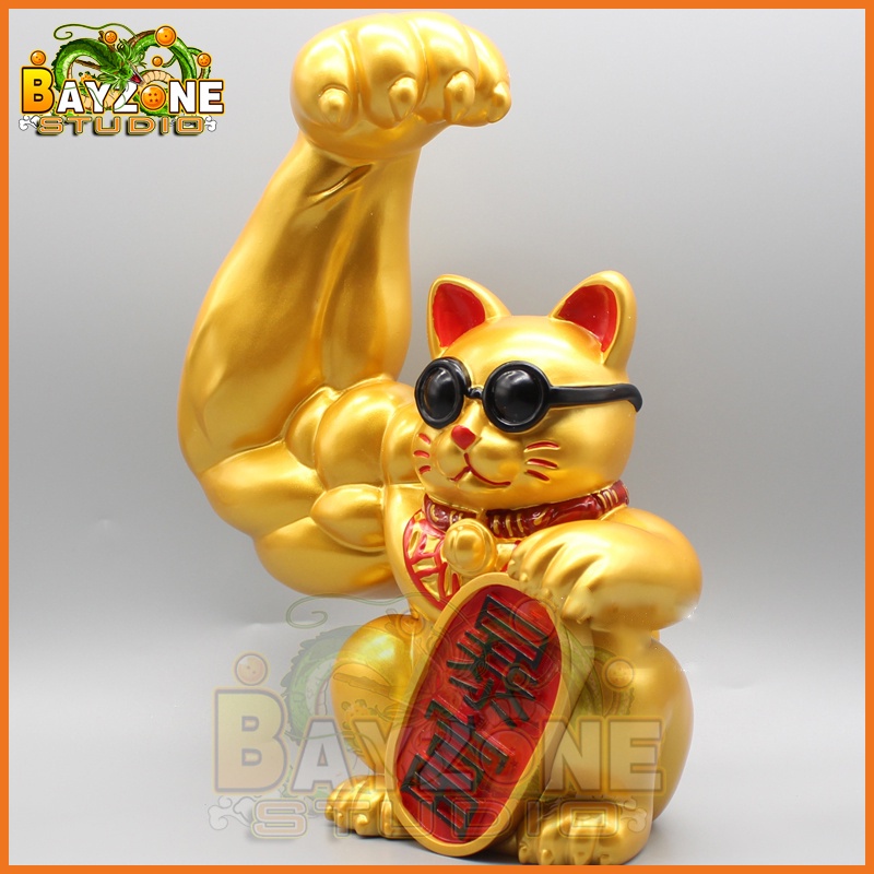 (Extremely Cheap) Muscular cat model waving lucky guests with super ...