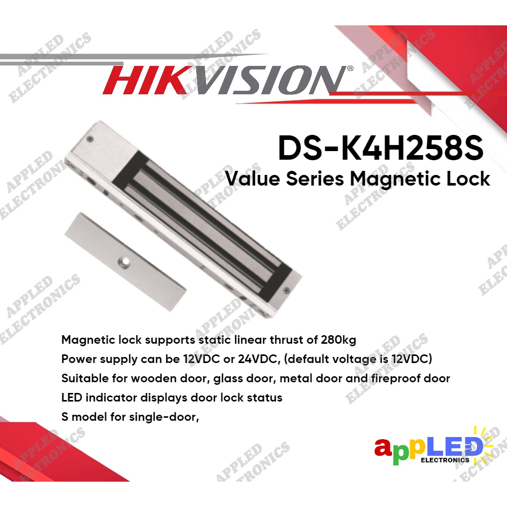 Hikvision DS-K4H258S Electro Magnetic Lock | Shopee Philippines