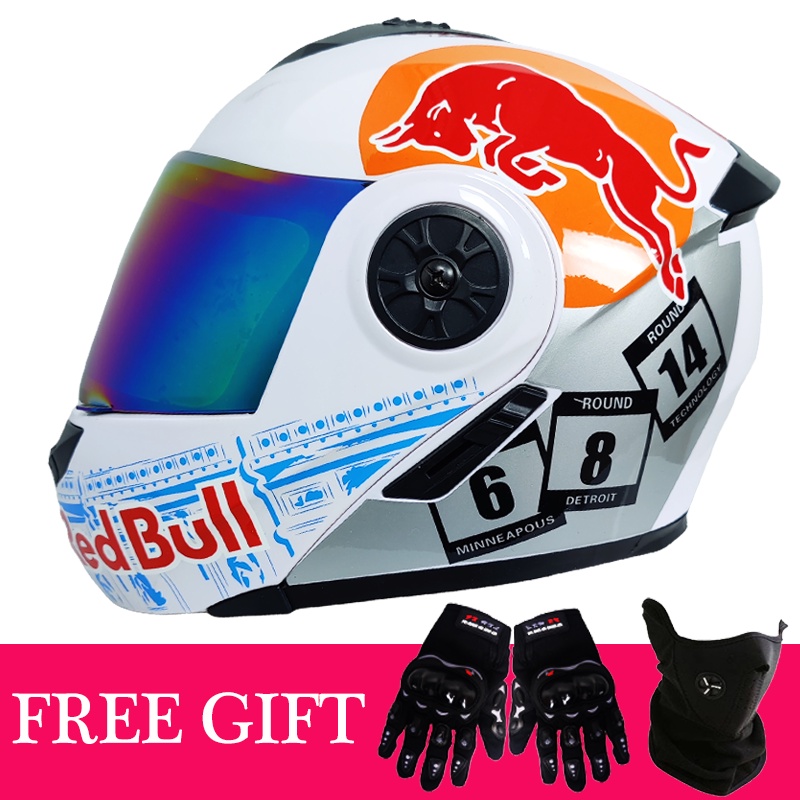 ICC Standard Motorcycle Modular Helmet Dual Lens Flip Up Racing Helmet ...