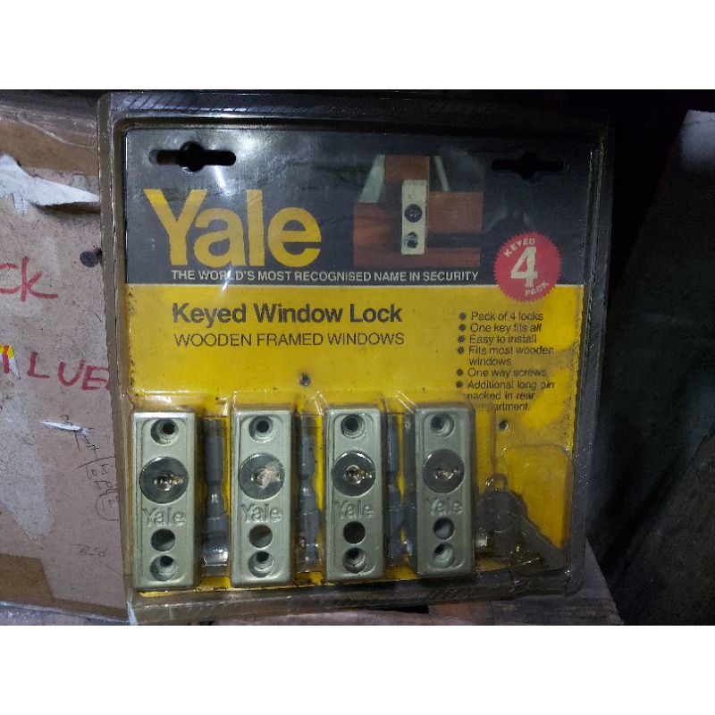 Yale Keyed Window Lock for Wooden Framed Windows 4pcs/set #V303.4 Silver | Shopee Philippines