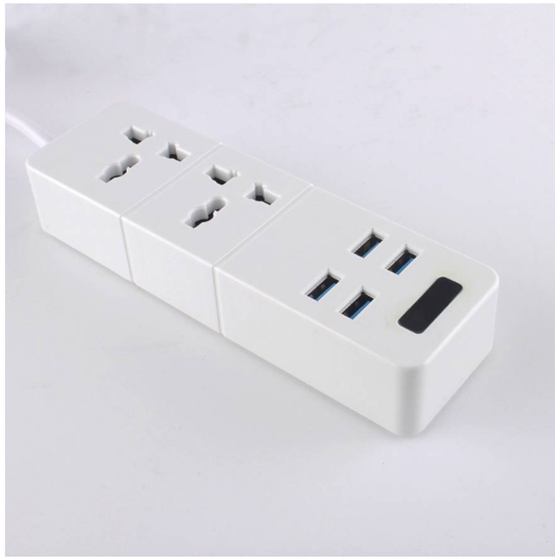 TB-T07 3.1A With 4 USB Port & 2 Socket Universal Power Extension US ...