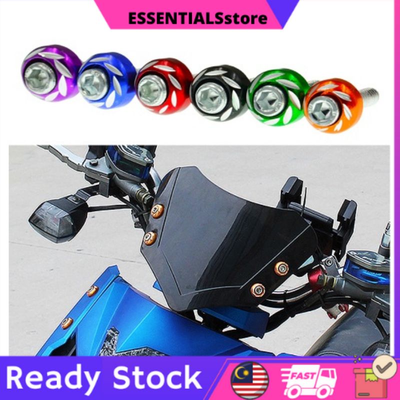 ES-Motorcycle License Plate Screw M6 Skru Plate Number Universal ...