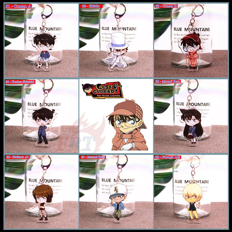 Detective Conan / Case Closed Character Keychains 1Pc Anime Acrylic ...