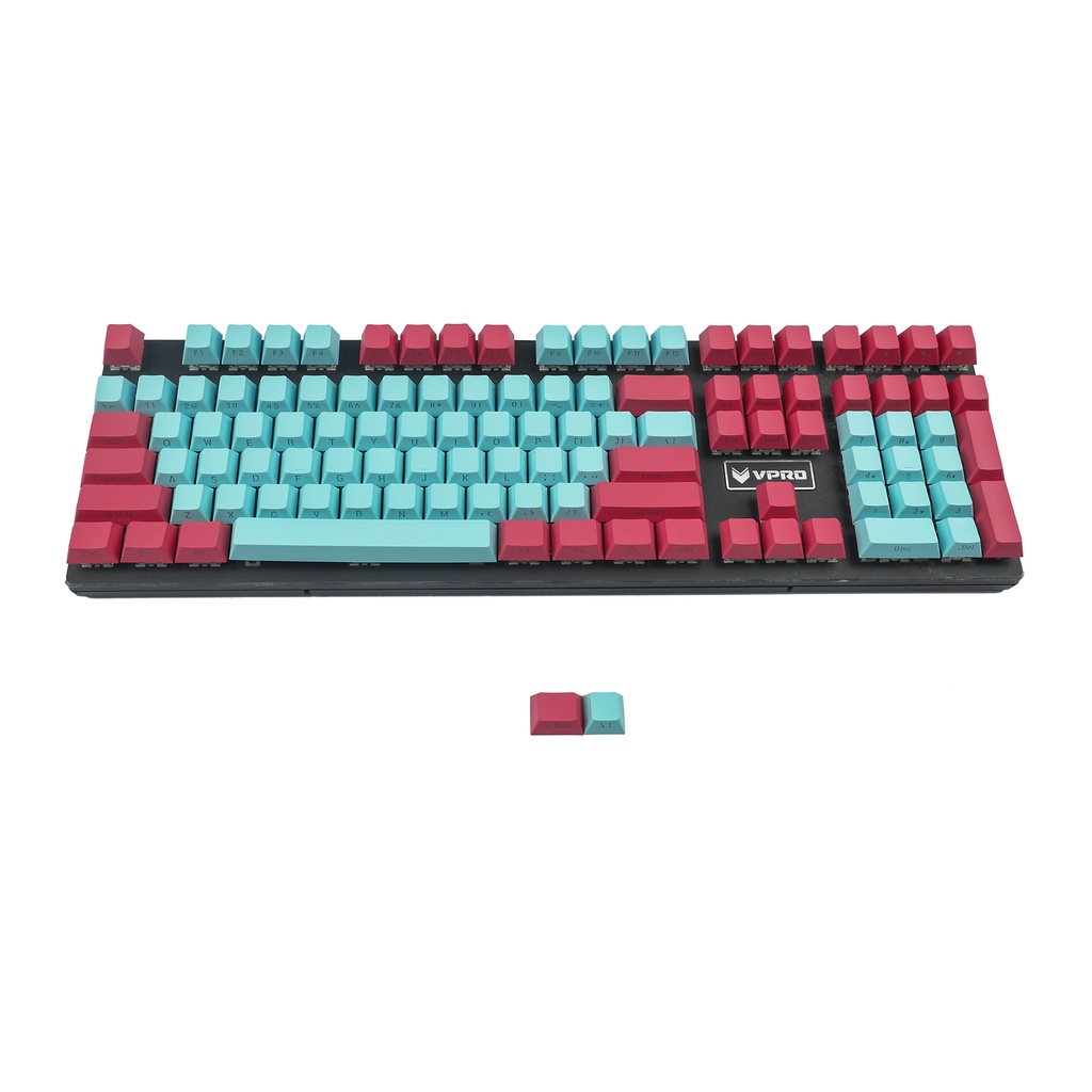 YMDK Clear Stock Miami Design 108 Key caps Cherry Profile PBT Side ...