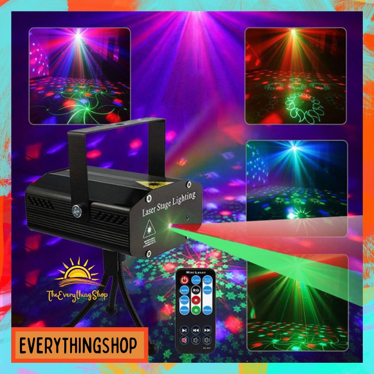 Mini Party Laser Projector Audio Music Show Laser Stage Light Christmas ...