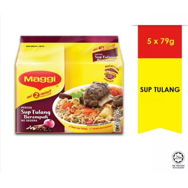 [TKM] Maggi Instant Noodles Sup Tulang (5s X 79g) | Shopee Philippines