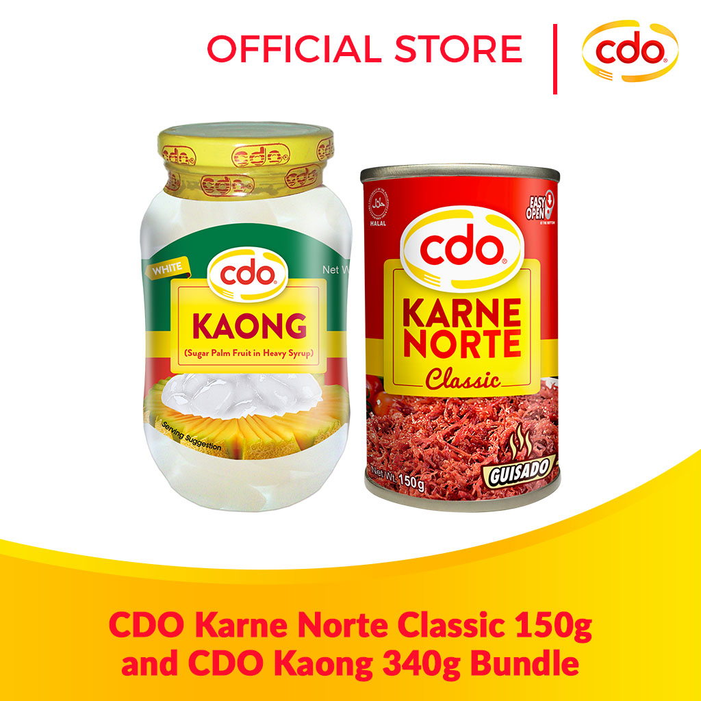 CDO Kaong (White) 340g and CDO Karne Norte Classic 150g Bundle | Shopee ...