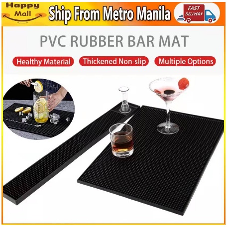 Anti-slip Bar Rubber Mat PVC Pad Coaster Barber Insulation Cup Mug ...