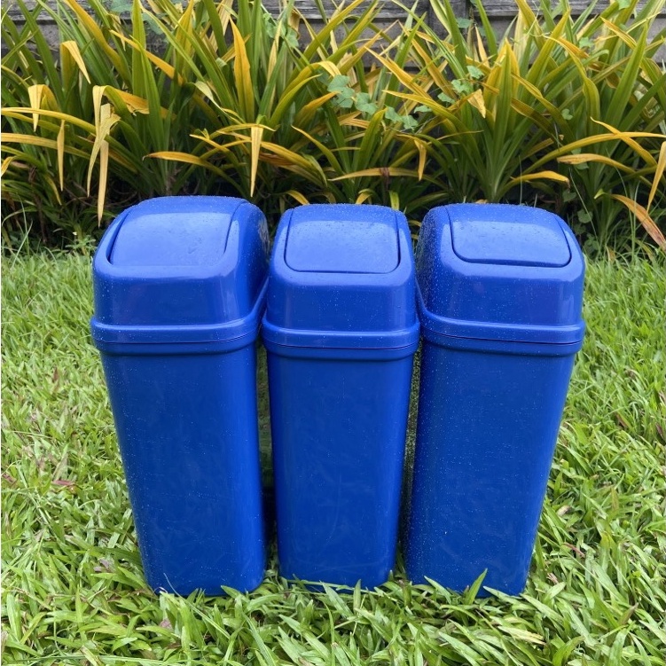 LHK 3pcs 9.8"x6.2" Garbage Bin Compost Pit with Swing Cover Trash Bin ...