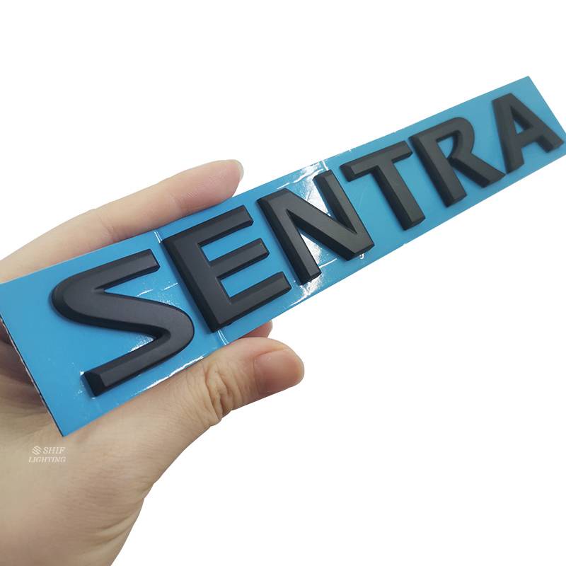 1 x ABS Chrome Black SENTRA Letter Car Auto Rear Trunk Emblem Sticker ...