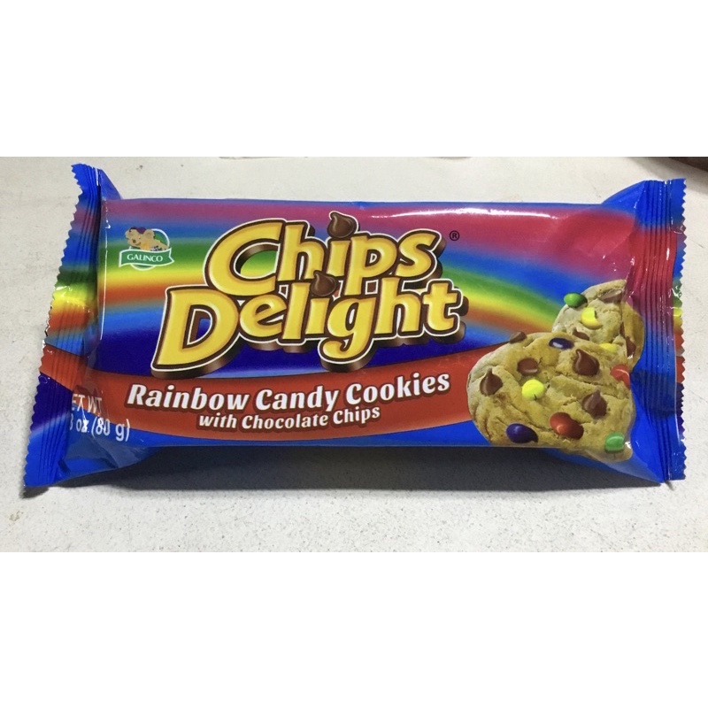 Chips Delight 80g Chocolate/Stripe Choco/Rainbow Candy Cookies | Shopee ...