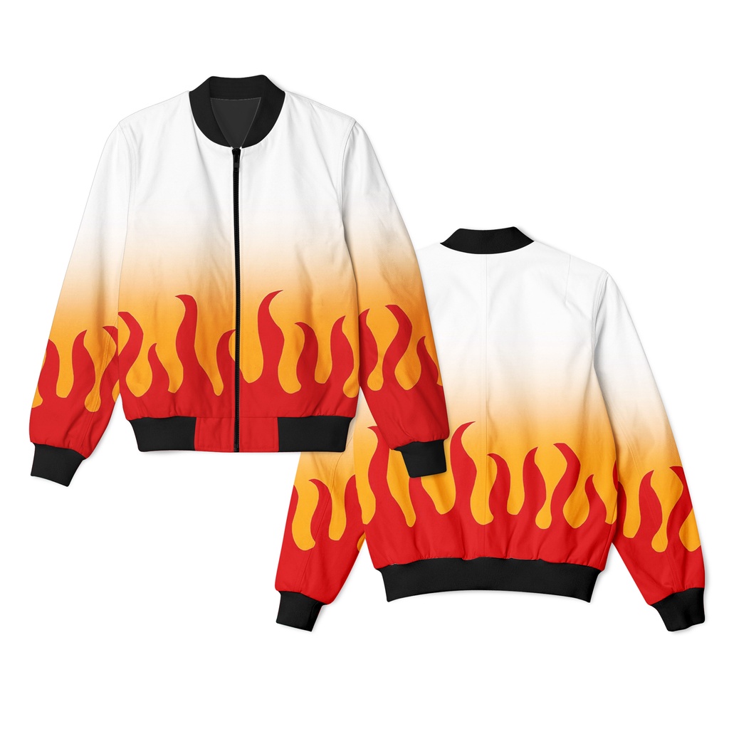 KYOJURO RENGOKU DEMON SLAYER ANIME BOMBER JACKET | Shopee Philippines