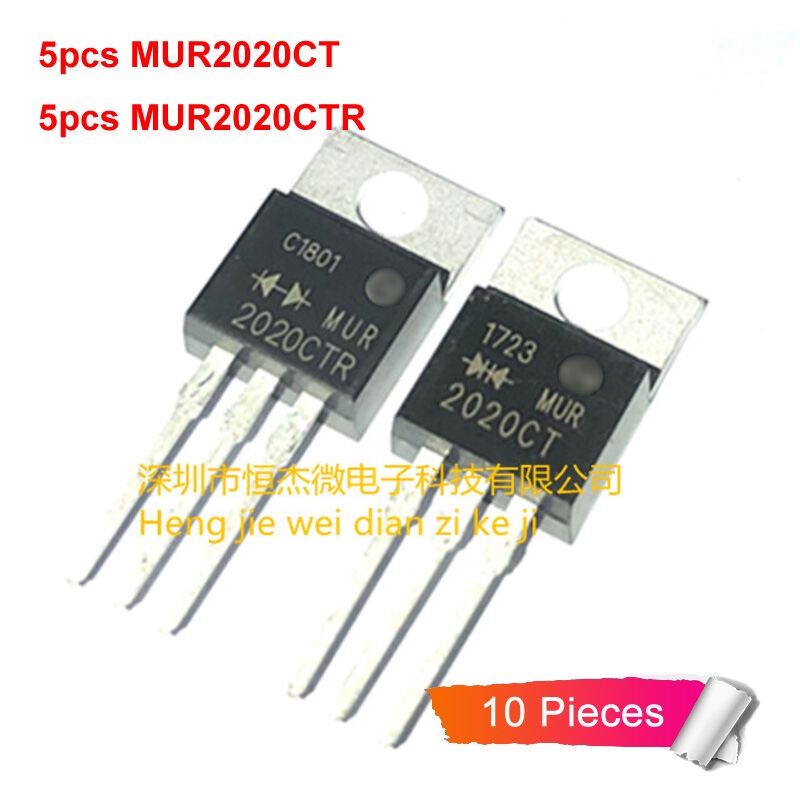 5Pairs (5pcs MUR2020CT + 5pcs MUR2020CTR ) TO-220 2020CT 2020CTR TO220 ...
