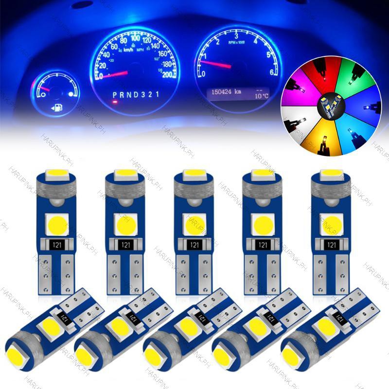 10Pcs T5 LED bulb T5 3030 3SMD LED car interior light dashboard heating ...