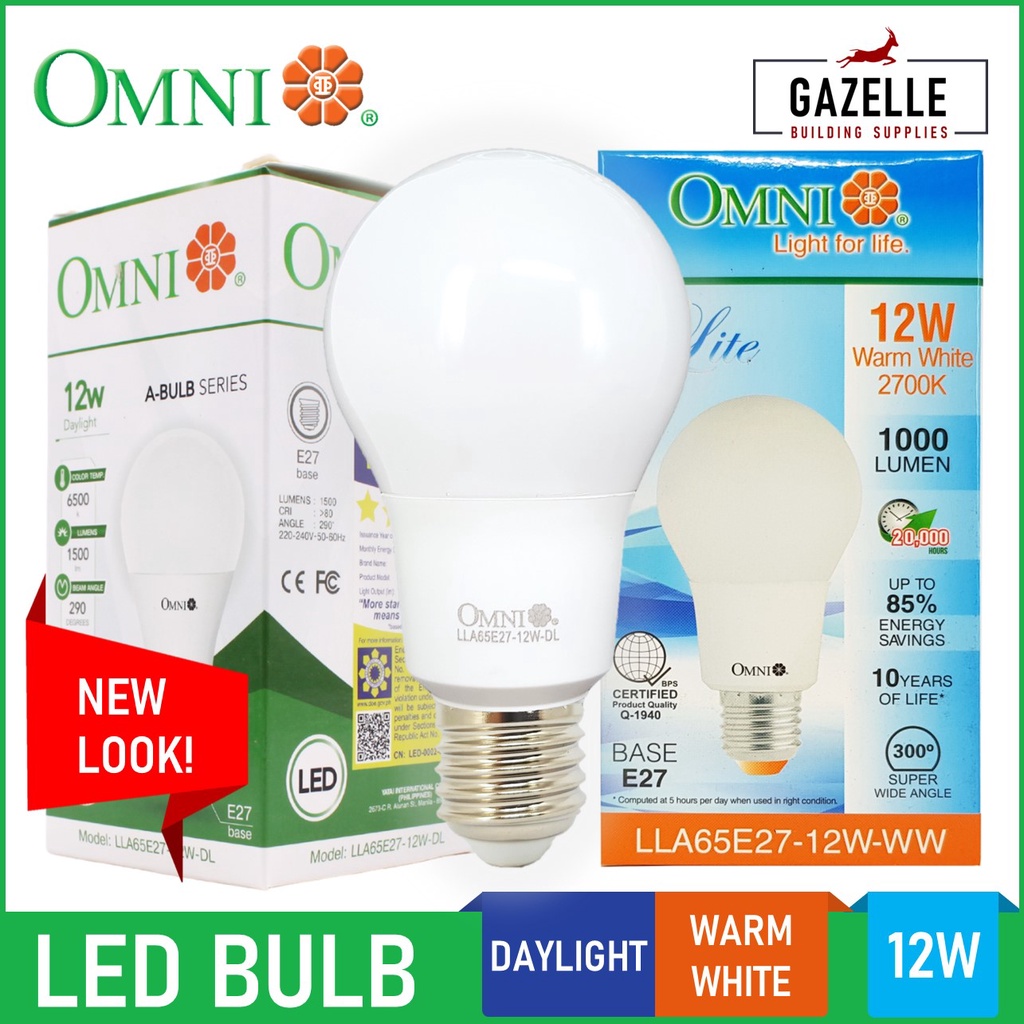 Omni LED Lite A65 Light Bulb E27 Warm White / Daylight - 12 Watts ...