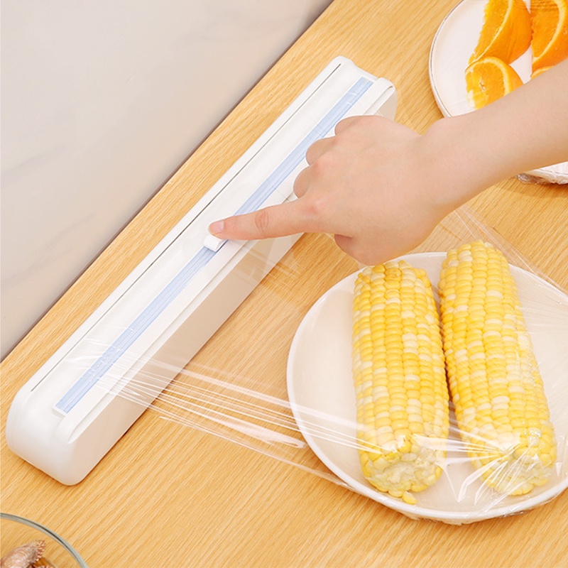 Kitchen Cling Wrap Dispenser With Cutter Aluminium Foil Cutting Box ...