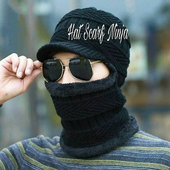 WINTER HAT WINTER BEANIE, WINTER MASK, FULL FACE FUR NINJA SCARF HAT ...