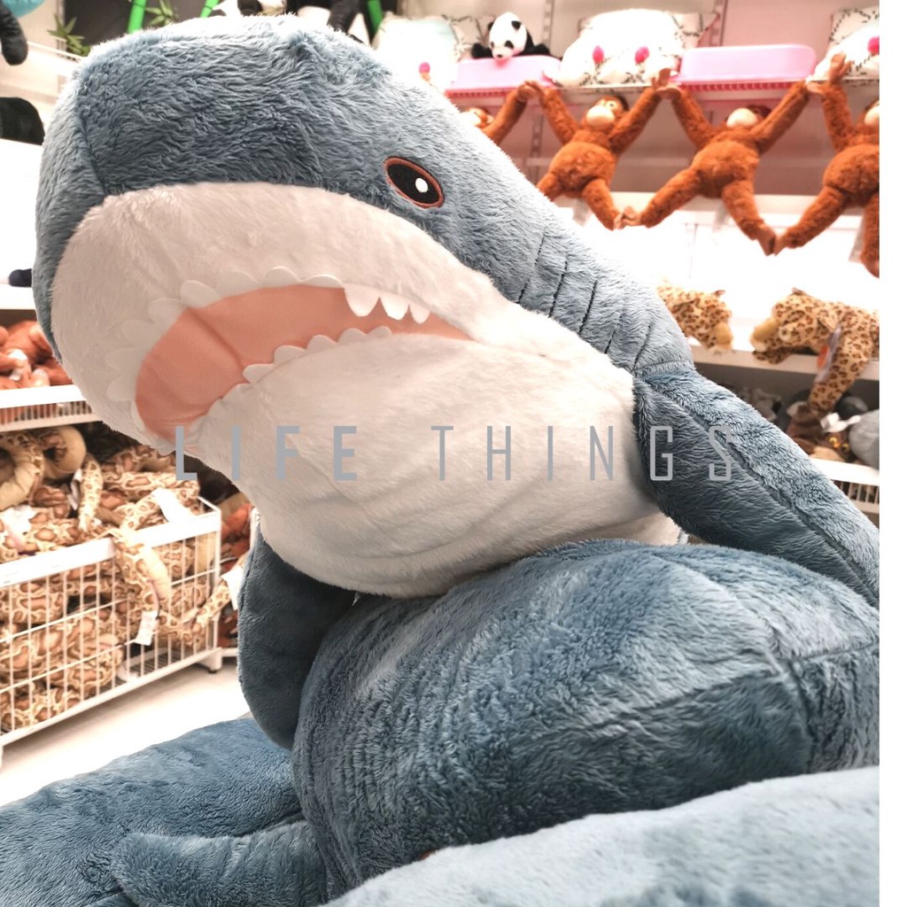 IKEA BLÅHAJ BLAHAJ Soft toy, shark, Mainan lembut, ikan yu, 55 cm/ 100 ...