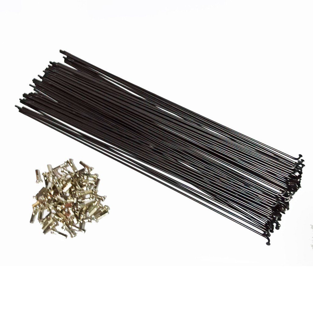 Stainless Steel Black Bicycle Spokes Set for 26er, 27.5, 29er & 700c ...