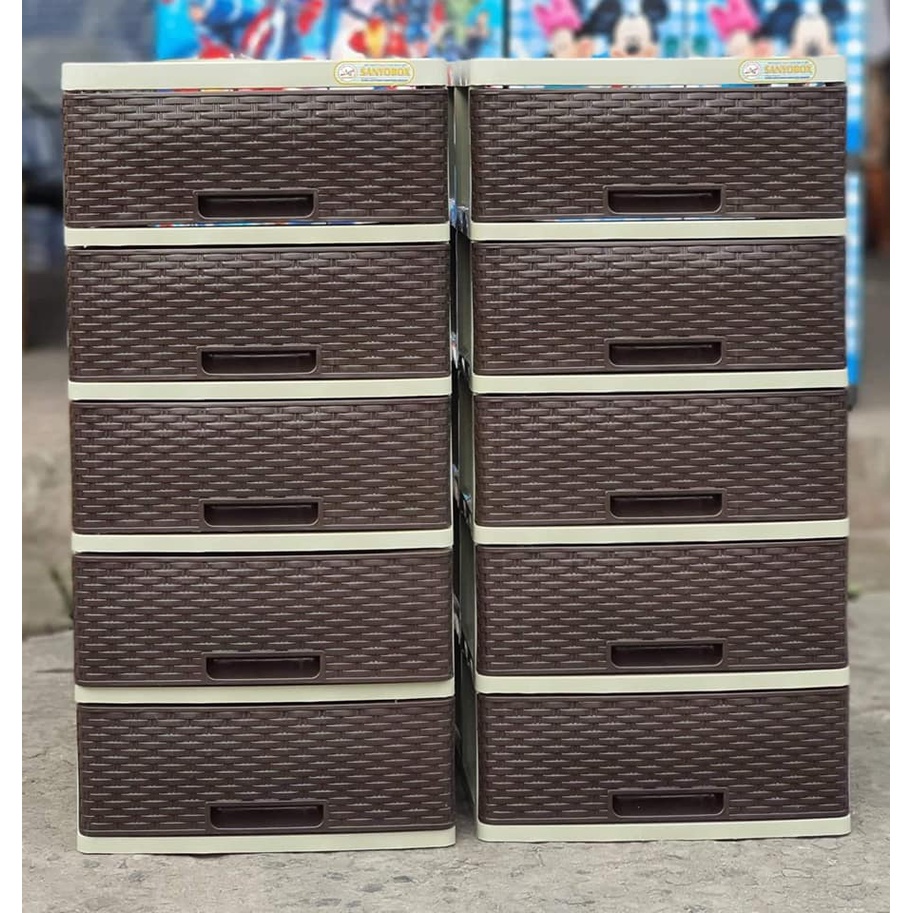Sanyo Box PLuto Rattan Drawer.W-15inchL-17inchH-33inch | Shopee Philippines