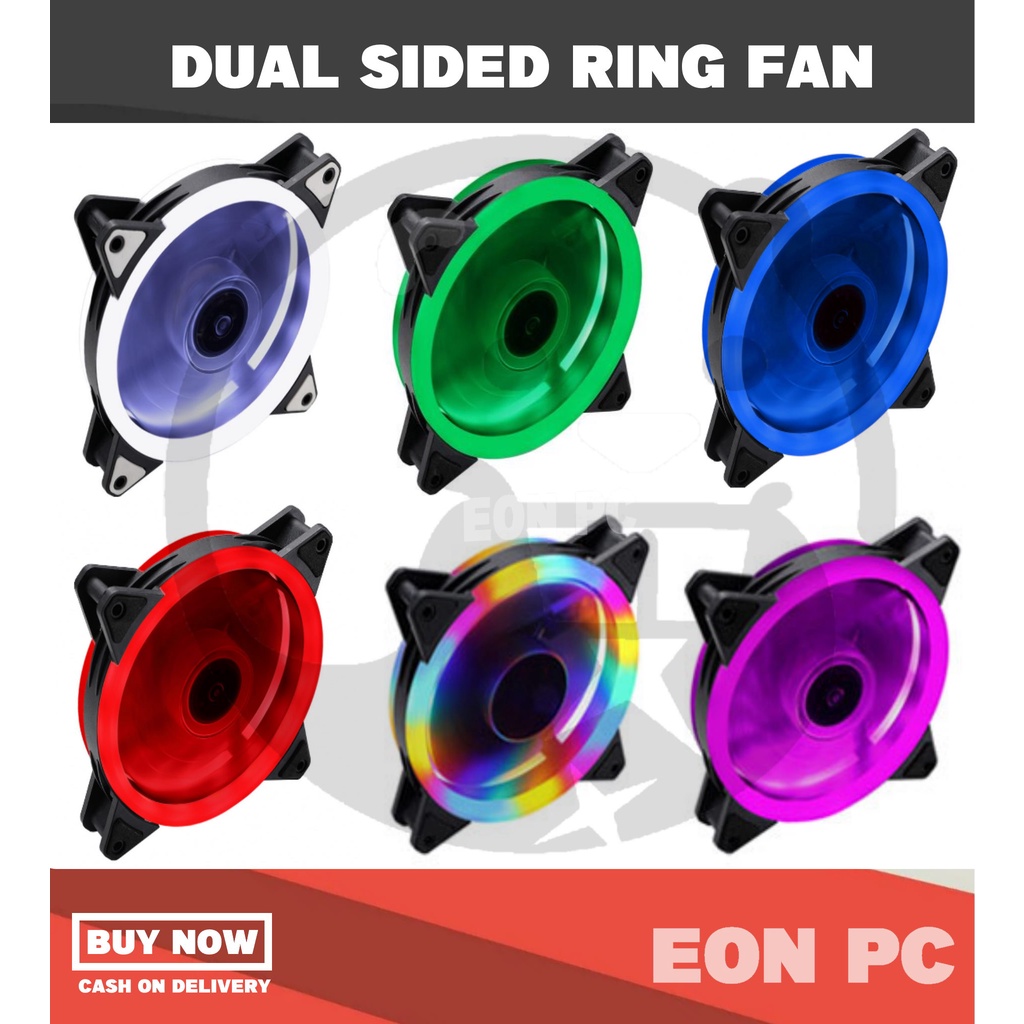 LED COOLING FAN DESKTOP PC FAN 120M RED|BLUE|WHITE|GREEN|RGB|ICE BLUE ...