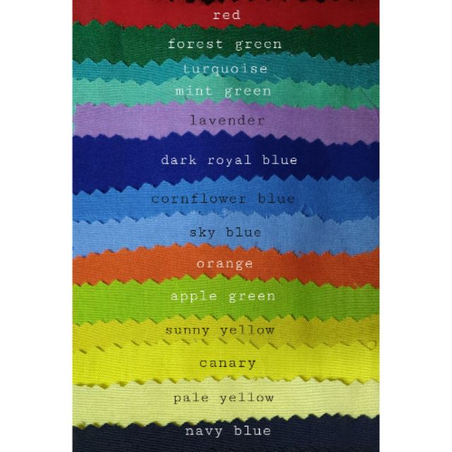 Tetoron Polyester Cotton Plain (Set B) Fabric 44/45" Width | Shopee ...