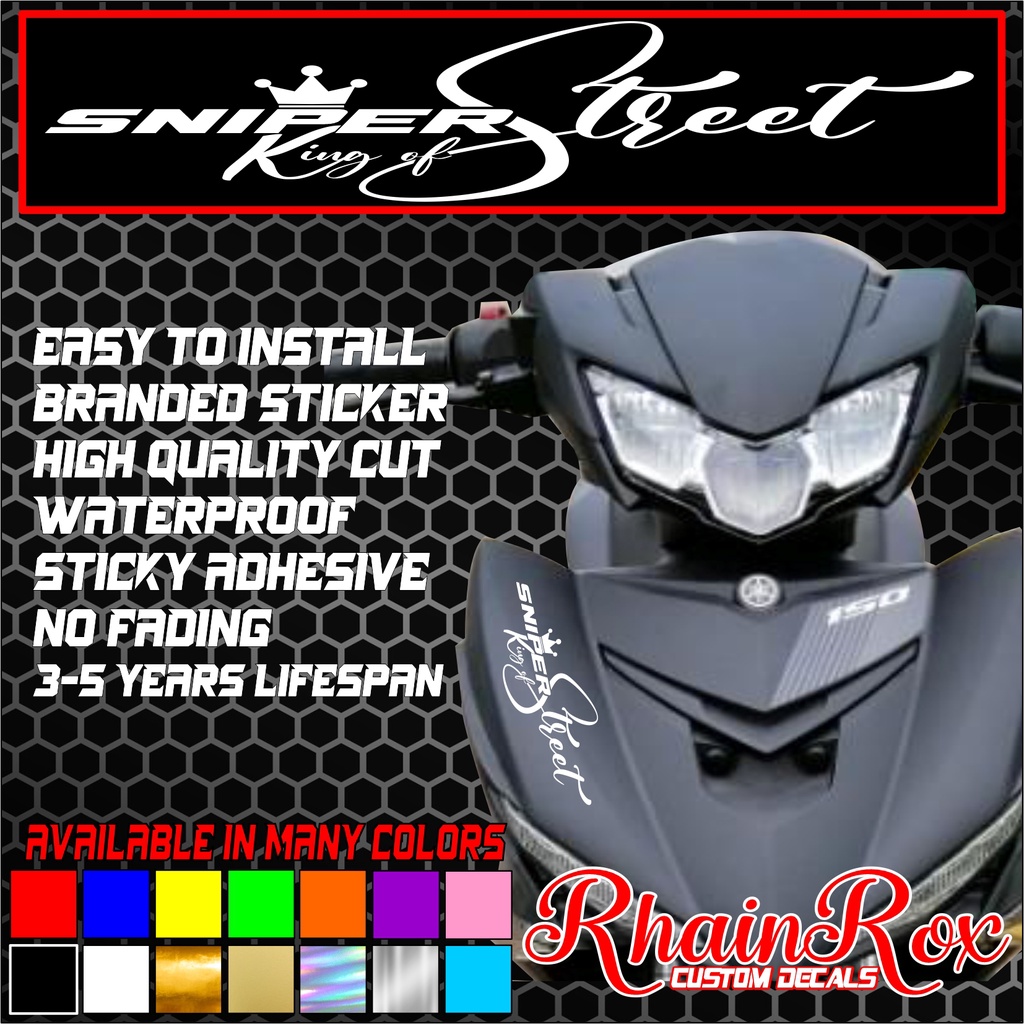 yamaha sniper king of street sticker diecut 8inches-waterproof | Shopee ...